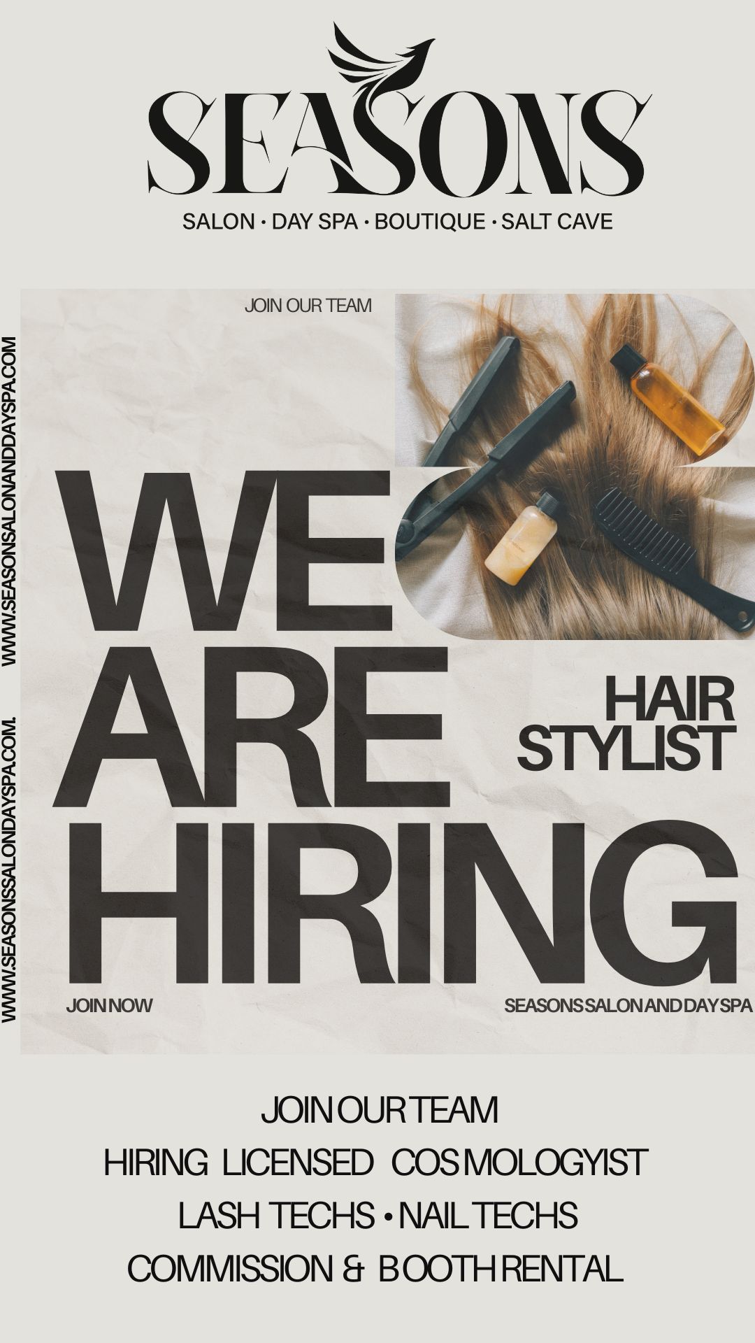 We Are Hiring At Seasons Salon & Day Spa! Join A Luxury Beauty Team In ...